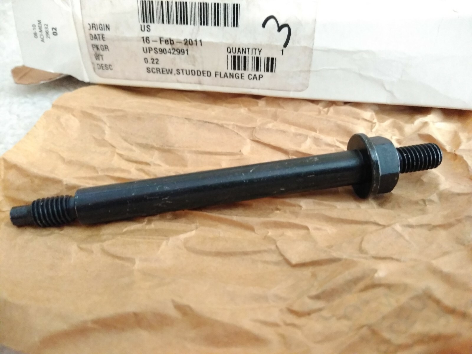 Cummins SCREW,STUDDED FLANGE CAP 3943718 | eBay