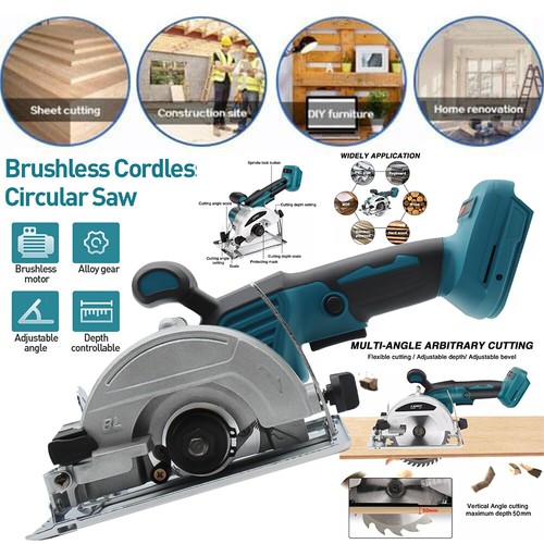 7000RPM Cordless Circular Saw Handheld Compact with Blade Wood Cutter ...