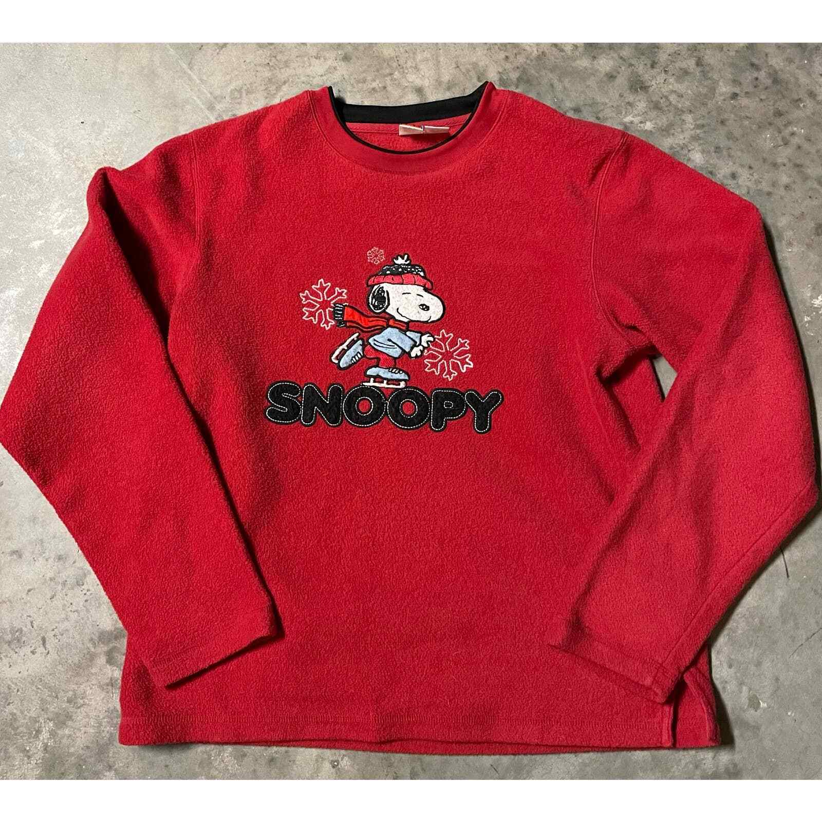 Vintage Snoopy Peanuts Lightweight Fleece Sweatshirt - Gem