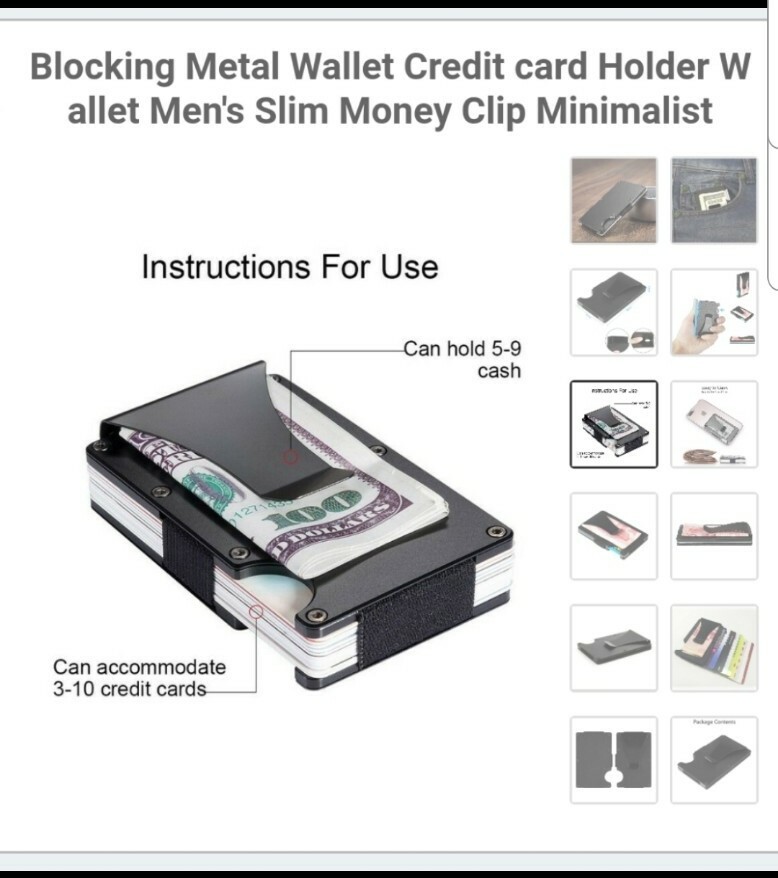 United States Military tactical minimalist wallet Army Navy Marines ...