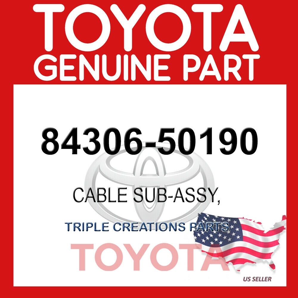 84306-50190 Genuine Toyota Cable Sub-Assy Spiral 8430650190 OEM | eBay