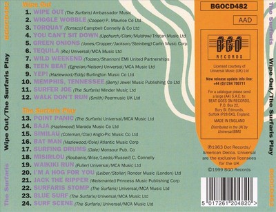 THE SURFARIS - WIPE OUT/THE SURFARIS PLAY NEW CD 5017261204820| eBay