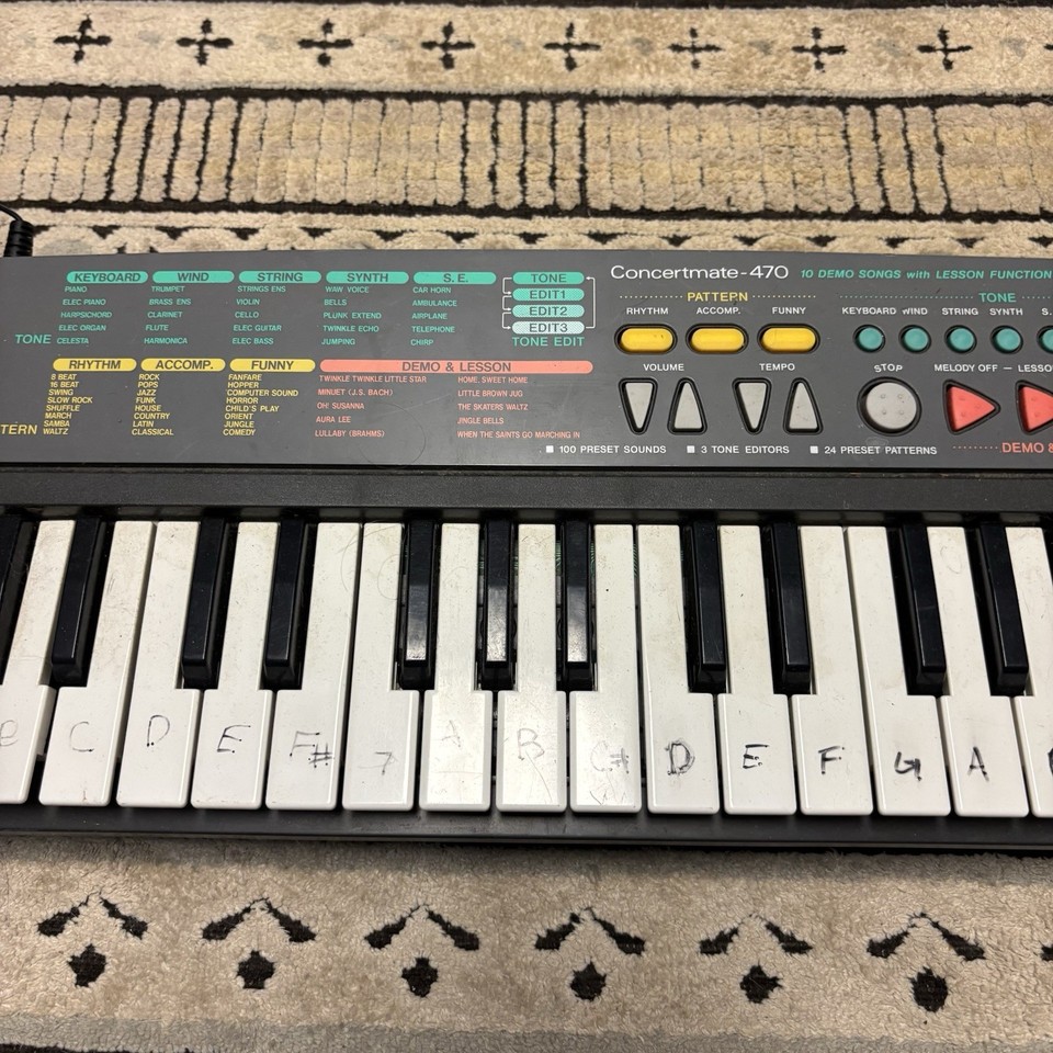 Radio Shack Concertmate 470 Portable Electronic Keyboard - Tested | eBay