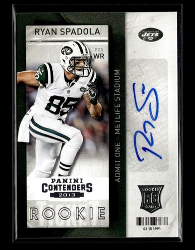 2013 Panini Contenders #181a Ryan Spadola 4 Stars in helmet logo box ...