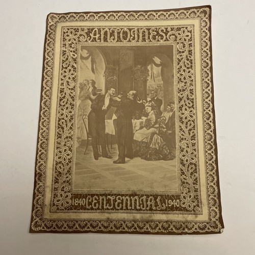 Vintage Centennial 1970 ANTONE'S French Quarter Restaurant Food Menu ...