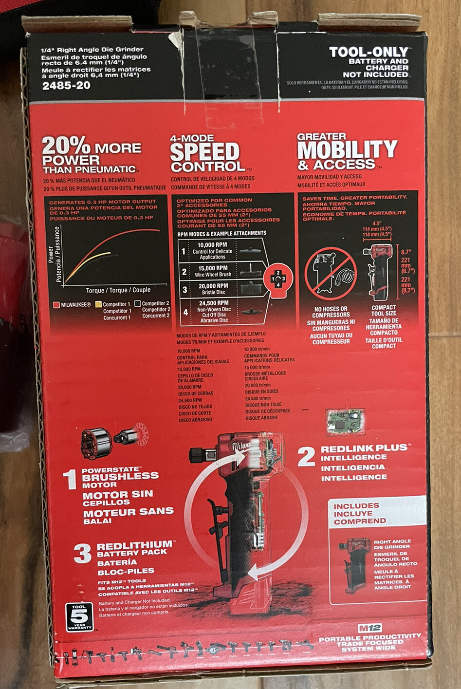 Milwaukee 2485-22 M12 FUEL 12V 1/4 Inch Right Angle Die Grinder Kit | eBay