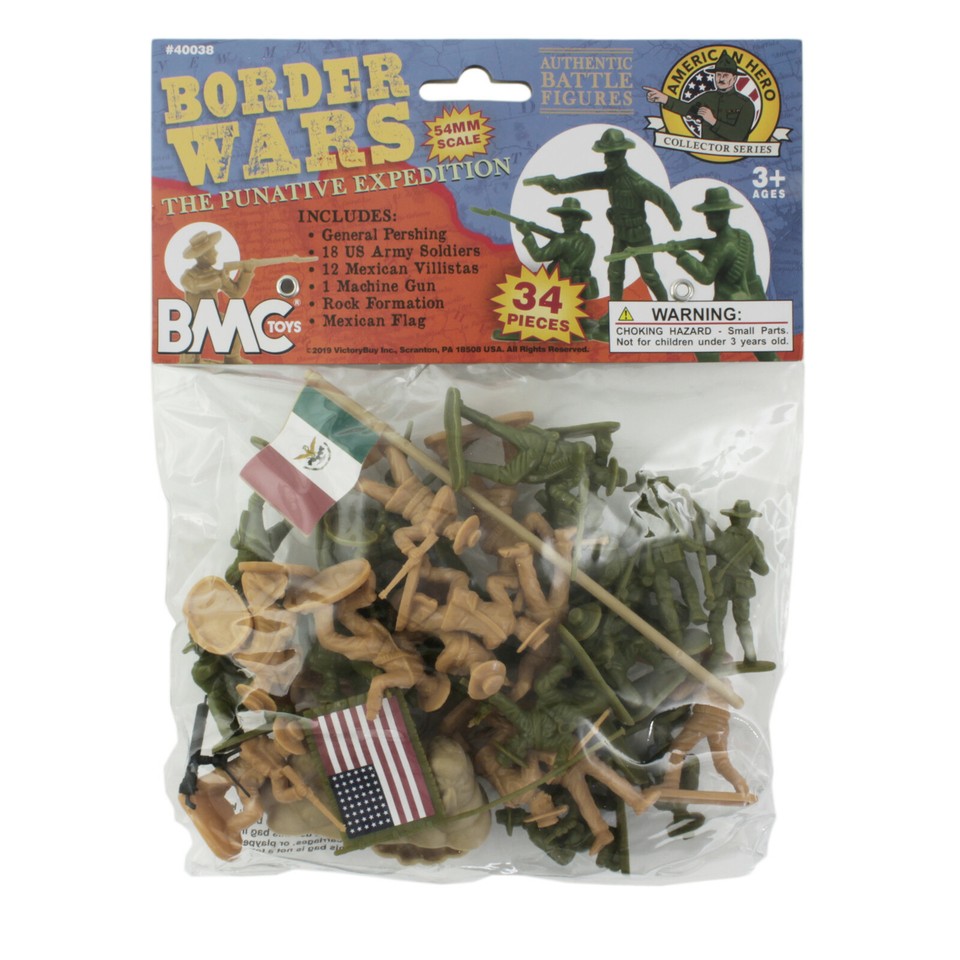 BMC BORDER WARS Plastic Army Men US Army Mexican Villistas Figures 1:32 ...