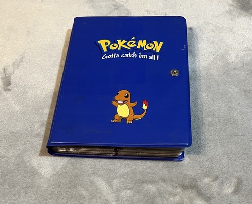 Vintage 1999 Pokemon Blue Charmander Binder w/ 200 Base Set Cards | eBay