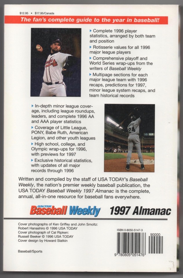 Baseball Weekly 1997 Almanac, with HOFer Cal Ripken Jr. on the cover | eBay