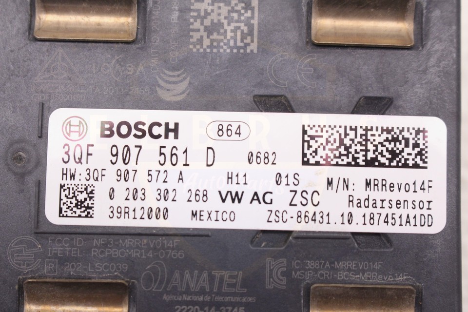 2018 2019 2020 VW ATLAS CRUISE DISTANCE SENSOR RADAR UNIT 3QF907561D ...