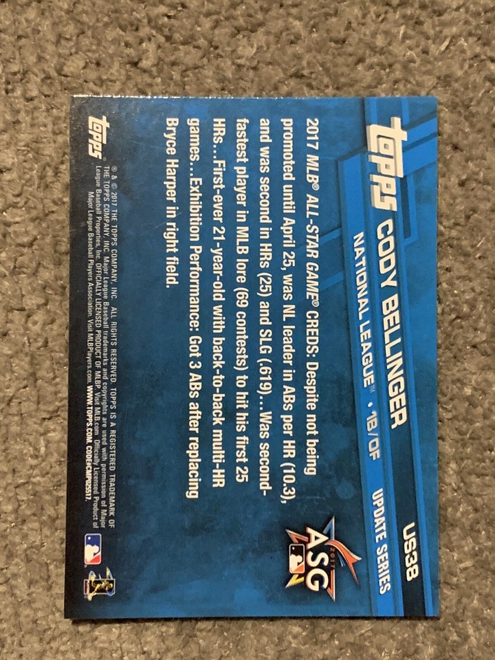 2017 Topps Update Cody Bellinger #US38 Rookie Card (RC) | eBay