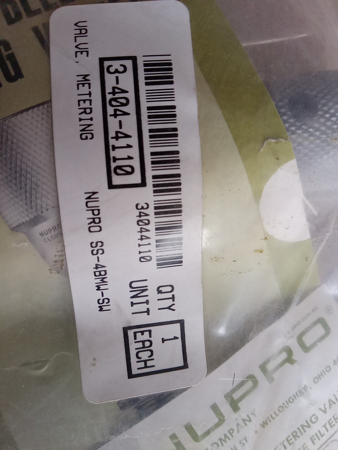 Nupro Ss-4uw-sw Bellows Valve By Swagelok - - Z053 for sale online | eBay