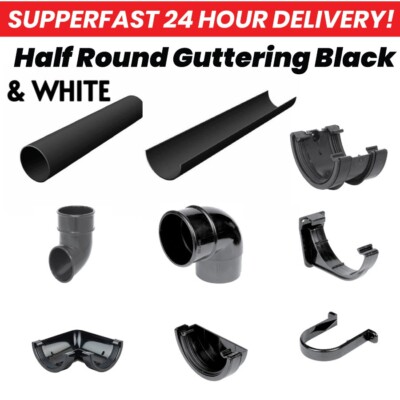112mm Half Round System Gutter & Fittings CHEAPEST PRICE! Super fast ...