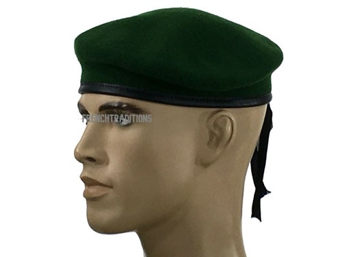 Laulhere French 100 % Wool Beret Army Commando Green 7 3/8 (8-59) Made In France | eBay