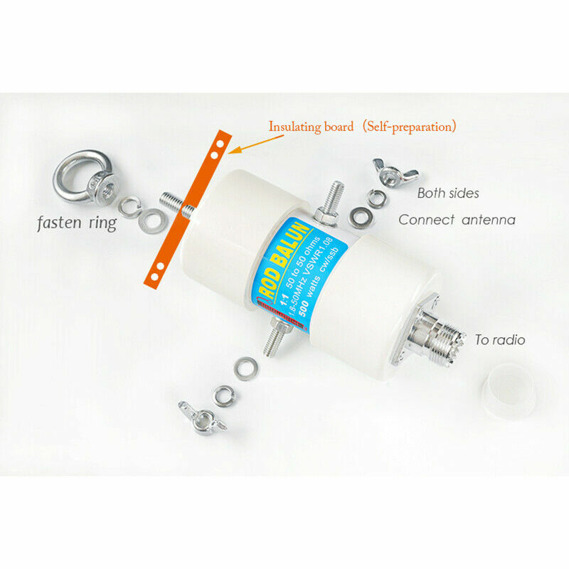 1:1 Waterproof HF Balun for 160m - 6m Bands (1.8 - 50MHz) 500W ...