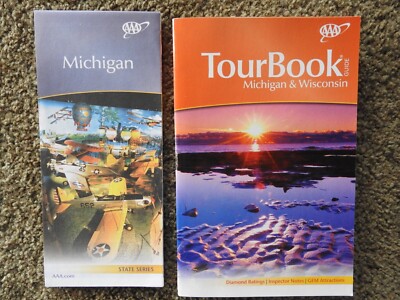 AAA Michigan & Wisconsin Tour Book 2016 Edition PLUS Michigan Map Never ...