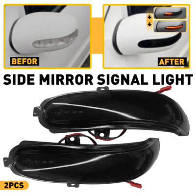 LED Sequential Side Turn Signal Mirror Lights For Mercedes Benz C W203 ...