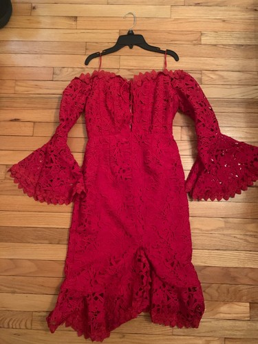 Boston proper lace dress. Red in size 6. | eBay
