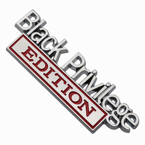 pair Metal Black Privilege Edition 3D Letter Fender Emblems Badge ...