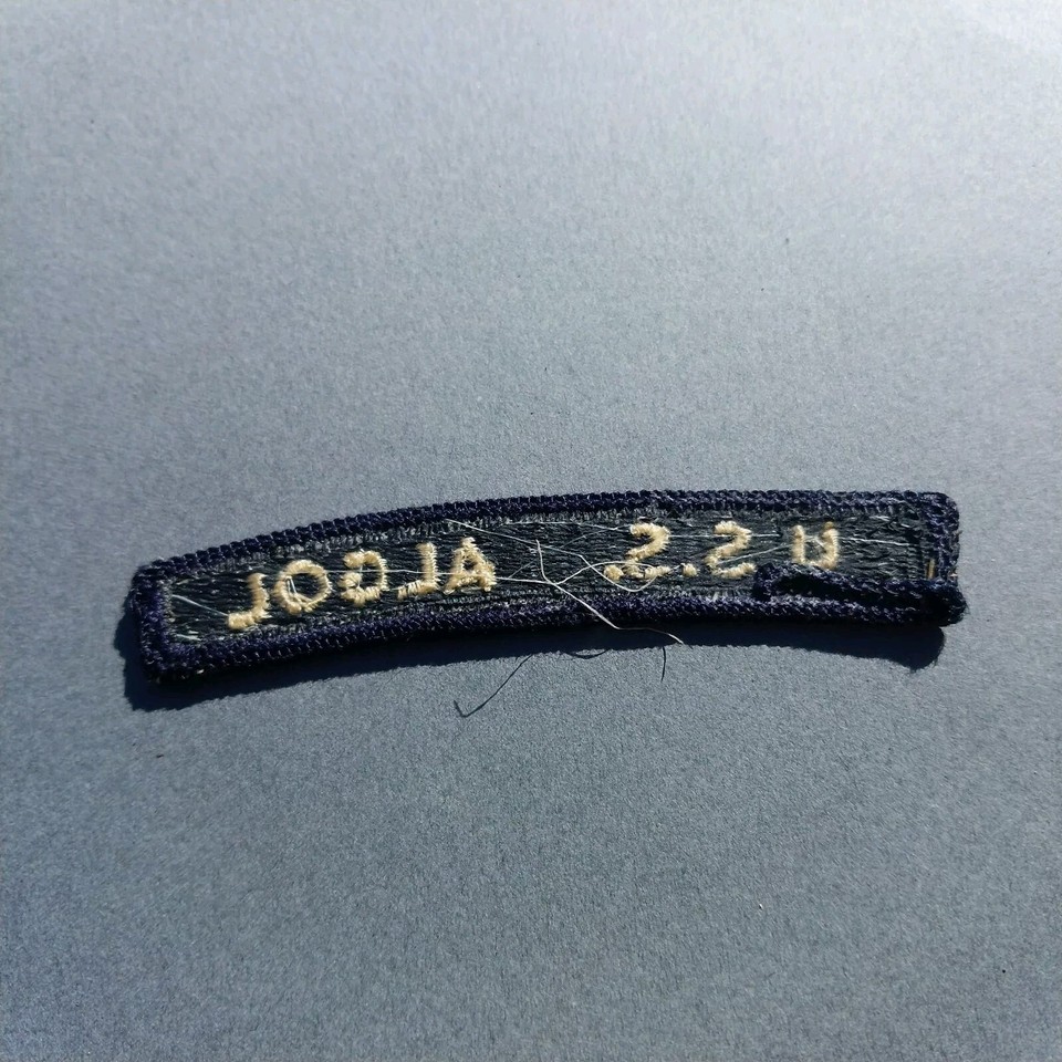 USS Algol Ship Naval Navy Tab Rocker Ribbon 3.5" Patch | eBay