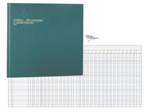 Collins 700 Analysis Book - 27 Money Column 96/Leaf 297x315mm 13266 ...