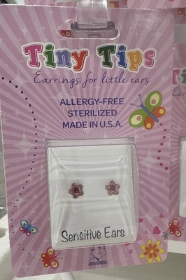 Studex Tiny Tips Earrings For Little Ears TT-6023 GP Daisy Light Rose ...