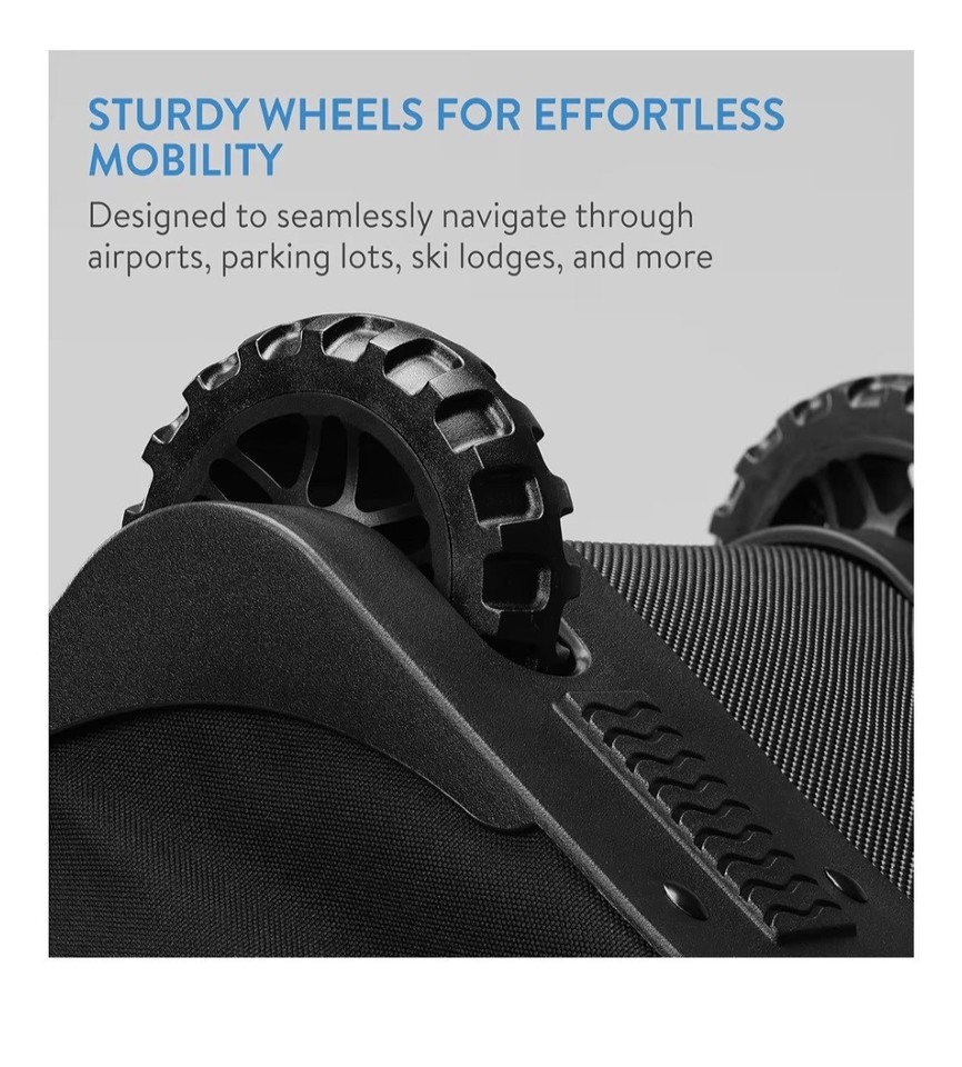 Team Obsidian Ski Bag Holds 2 Skis to 190cm Heavy Duty Water Resistant FREE SHIP | eBay