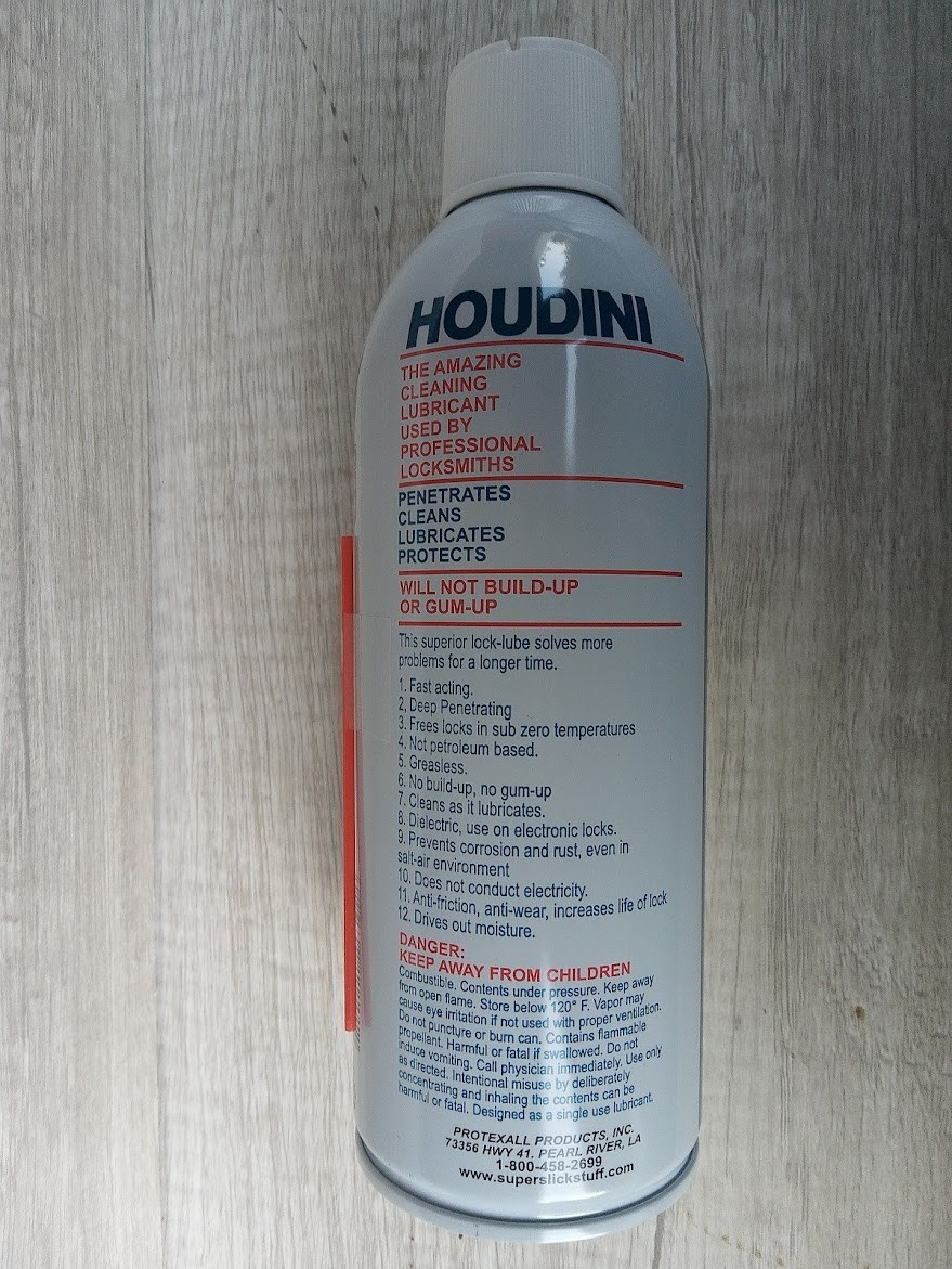 2 Pack Protexall Houdini Lock Lube 11 oz Aerosol Can, 94500 86507111012 ...