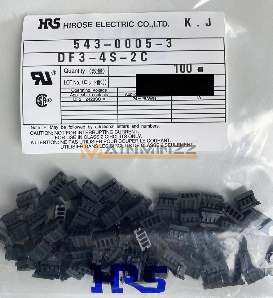 New 100pcs HRS HIROSE DF3-4S-2C Connector Shell Terminal | eBay