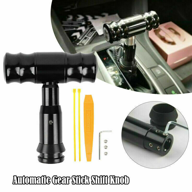 Aluminum Automatic Car Gear Stick Shift Knob Lever Shifter With Button ...