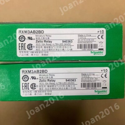 BOX OF 10 NEW IN BOX SCHNEIDER ELECTRIC RELAY RXM3AB2BD | eBay