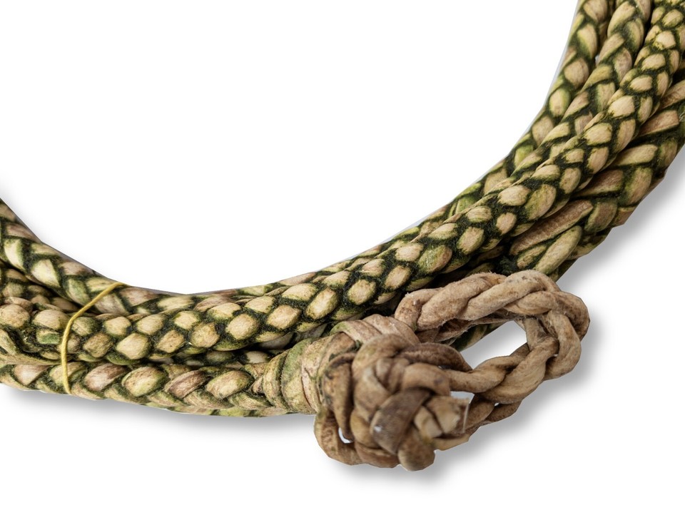 Ranch Rope Lariat Lasso Reata. Rawhide Leather Braided 4/6/8 Cords 34 ...