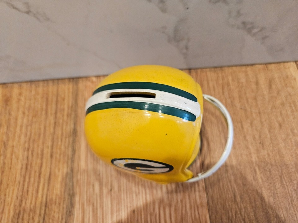 Vintage 1960s Green Bay Packers Vintage Ceramic Helmet Coin Bank NFL ...