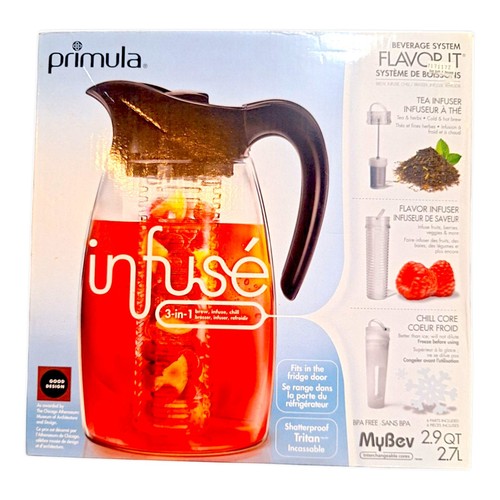 Primula Beverage Pitcher Flavor Infuser, 3-in-1 Pitcher 2.7 Quart New ...