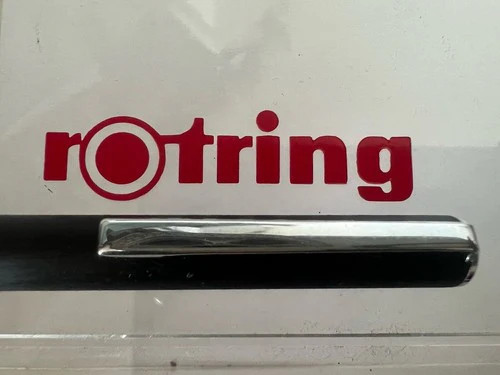 Red ROTRING Ballpoint Pen Satin Black Mechanical Pencil 0.5 Vintage Set ...