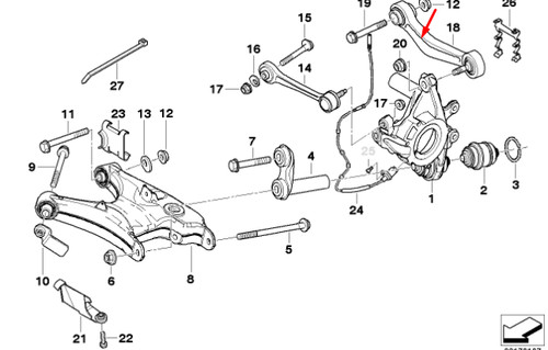 NEW BMW 5 E39 REAR LEFT CONTROL ARM 33326767831 OEM NO IMPORT DUTIES TO ...
