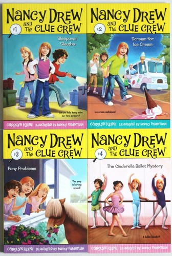 Nancy Drew and the Clue Crew Series #1-4 Ages 6-9 Kids Novels Books Set ...