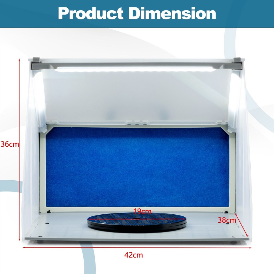 Airbrush Spray Booth Portable Paint Booth Kit Lighted Hobby Spray Booth ...