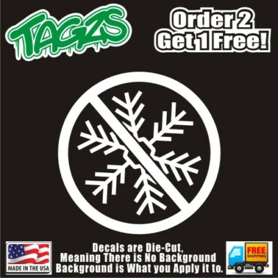No Snowflakes Anti Snowflake DieCut Vinyl Window Decal Sticker Car ...