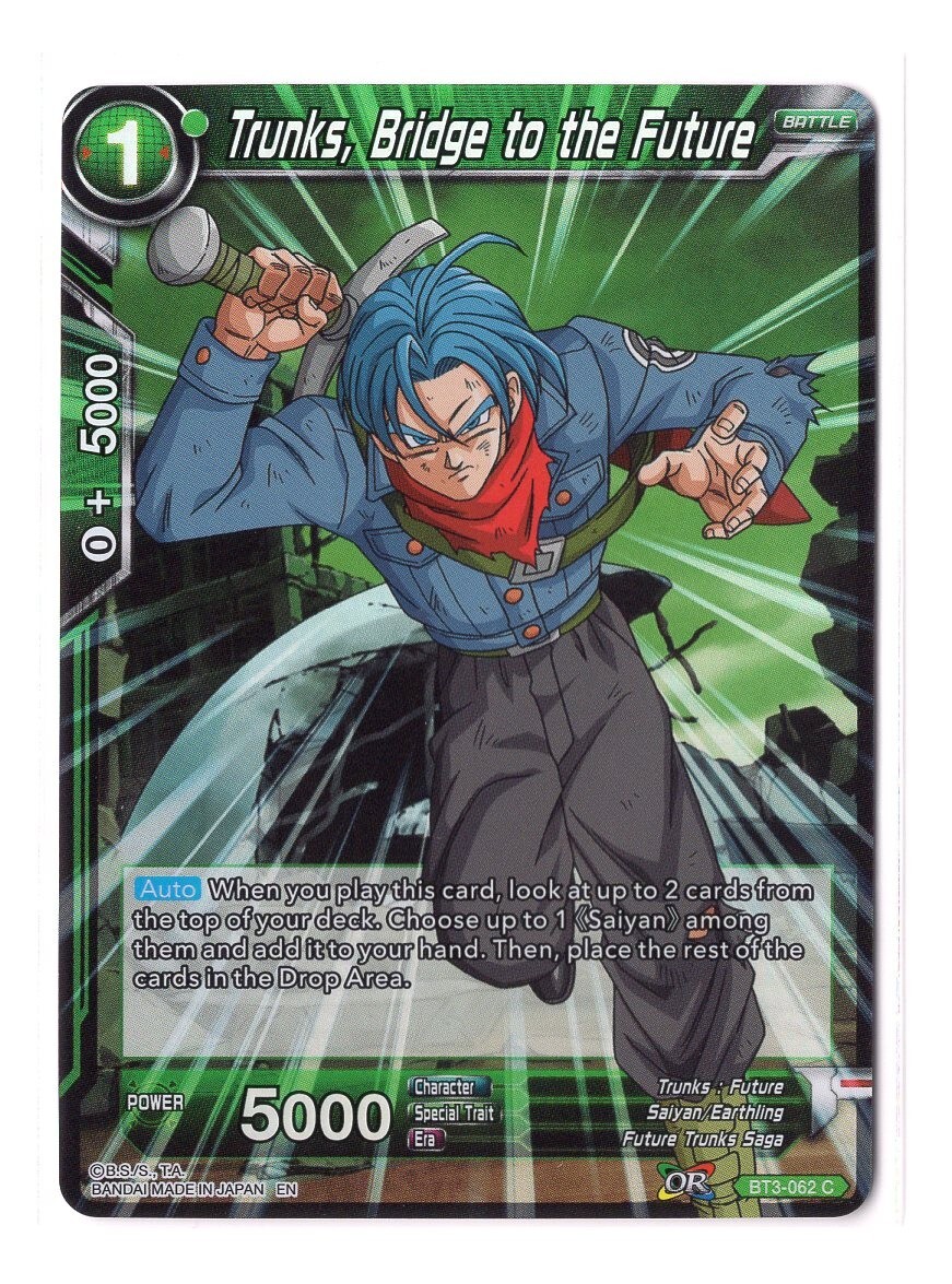 Dragonball Card - (NM) Trunks, Bridge to the Future BT3-062 Holo Foil ...