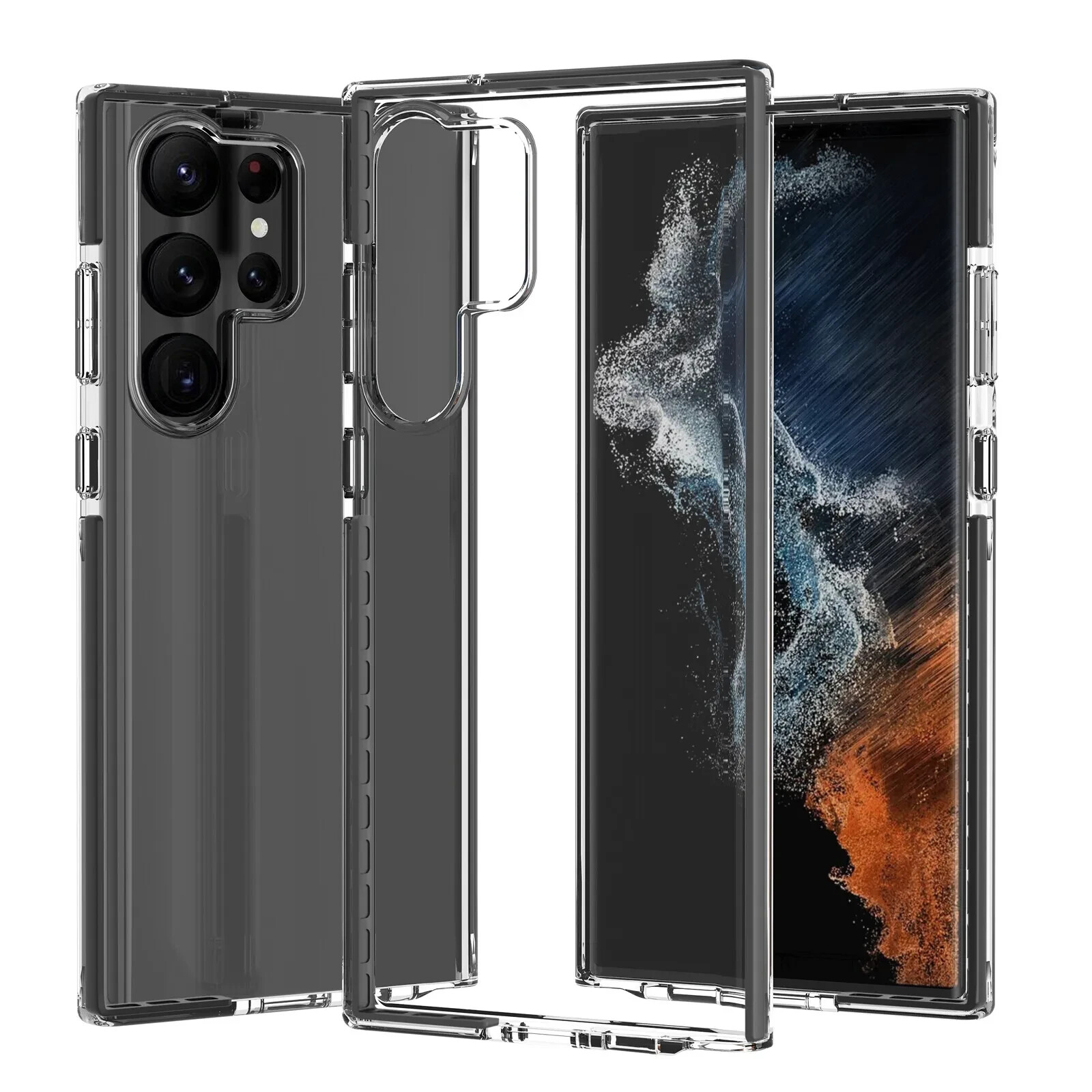 For Samsung S23 Plus Ultra Premium Transparent ClearE Case - Black | eBay