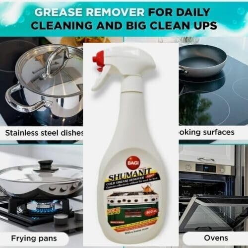 Bagi Shumanit Super Cold Grease Remover 16.9fl.oz 500 ML Spray Ultimate ...
