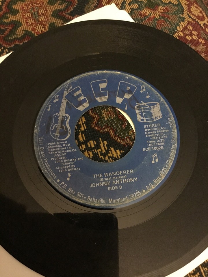 JOHNNY ANTHONY 45 The Wanderer/Penny’s Rainbow Rare Beltsville Maryland ...