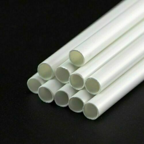 250mm White ABS Styrene Plastic Rod Tube Solid Bar Square Round Pipe ...