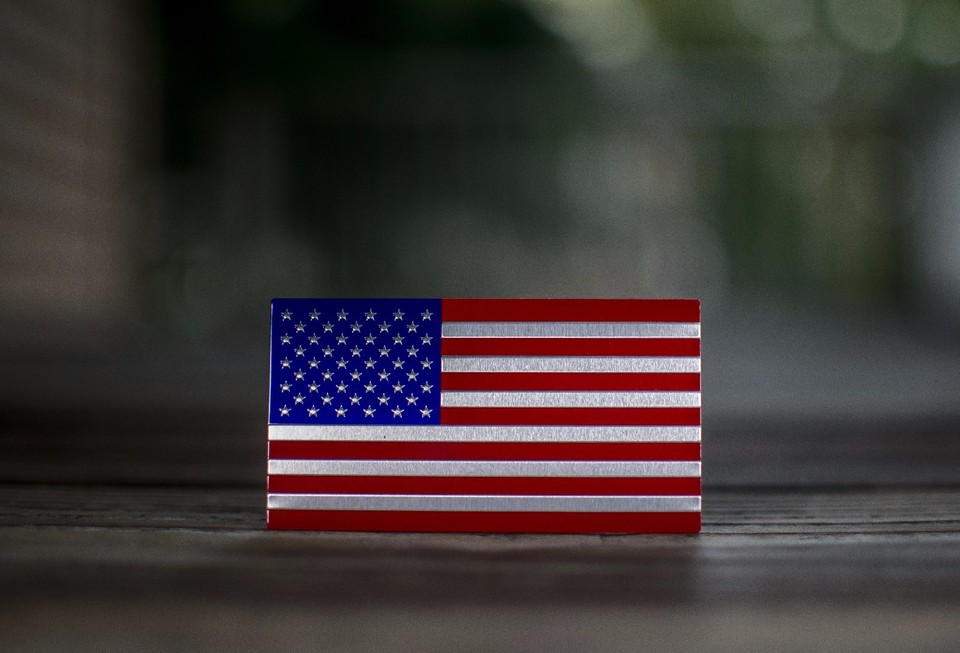 3D Metal American Flag Sticker Decal Mirrored Reverse Car Bike Truck ...