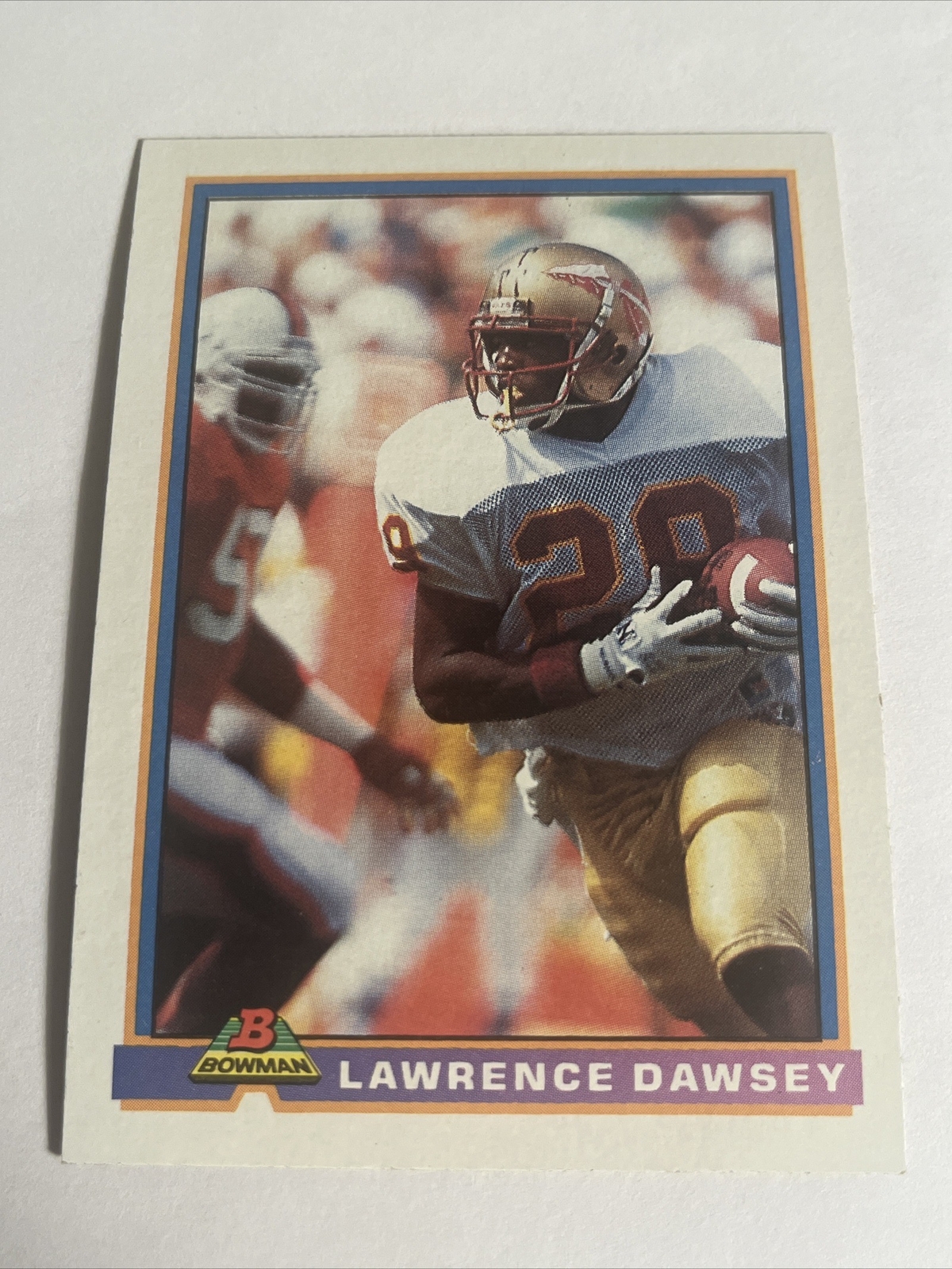 1991 Bowman Lawrence Dawsey RC Rookie #527 Florida State Tampa Bay ...