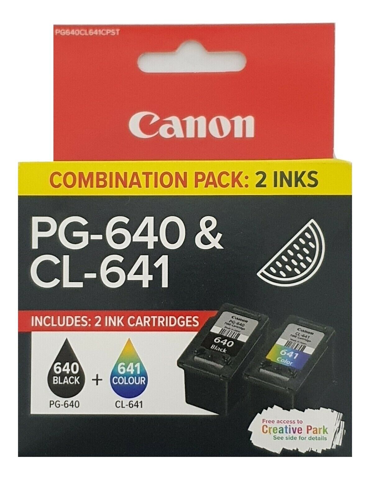 2 - Genuine Canon PG-640 CL-641 Ink Cartridges PG640 + CL641 MG3560 ...