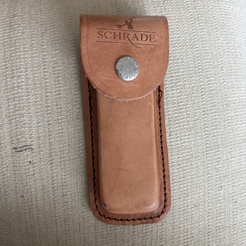 Leather Vintage Schrade Sheath for Up To 5" Folding Pocket Knives Lb7 ...