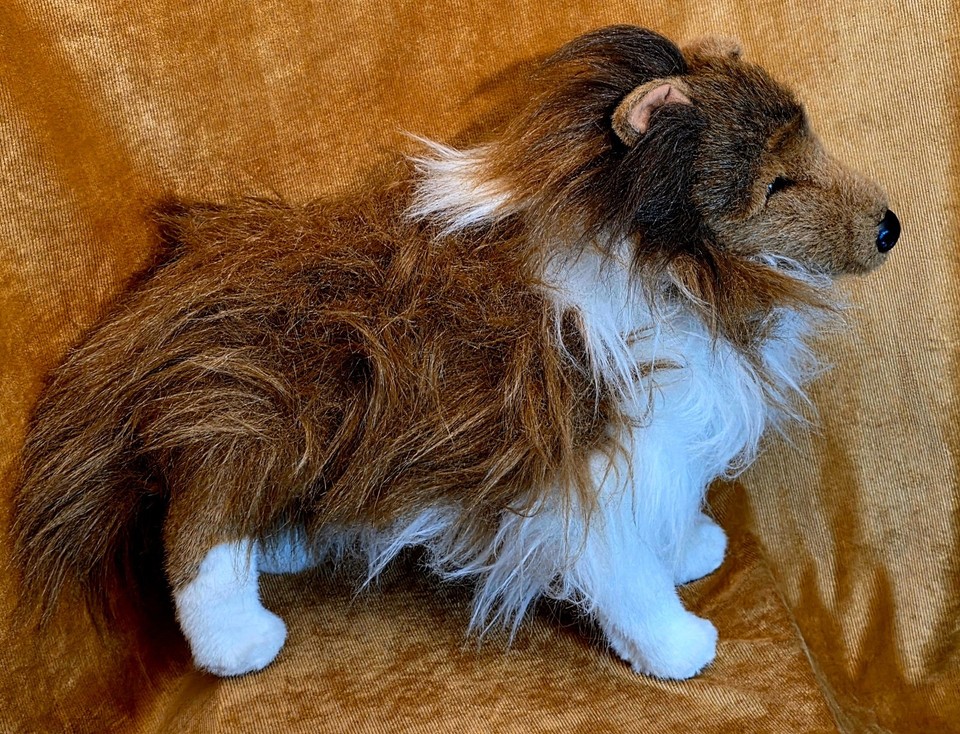 Douglas Collie Sheltie Sheep Dog Realistic Plush Stuffed Animal No Tag ...