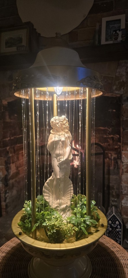 BOXED - Rare Vintage Oil Rain Lamp Lady Cinnamon Rain Lamp Mid Century ...